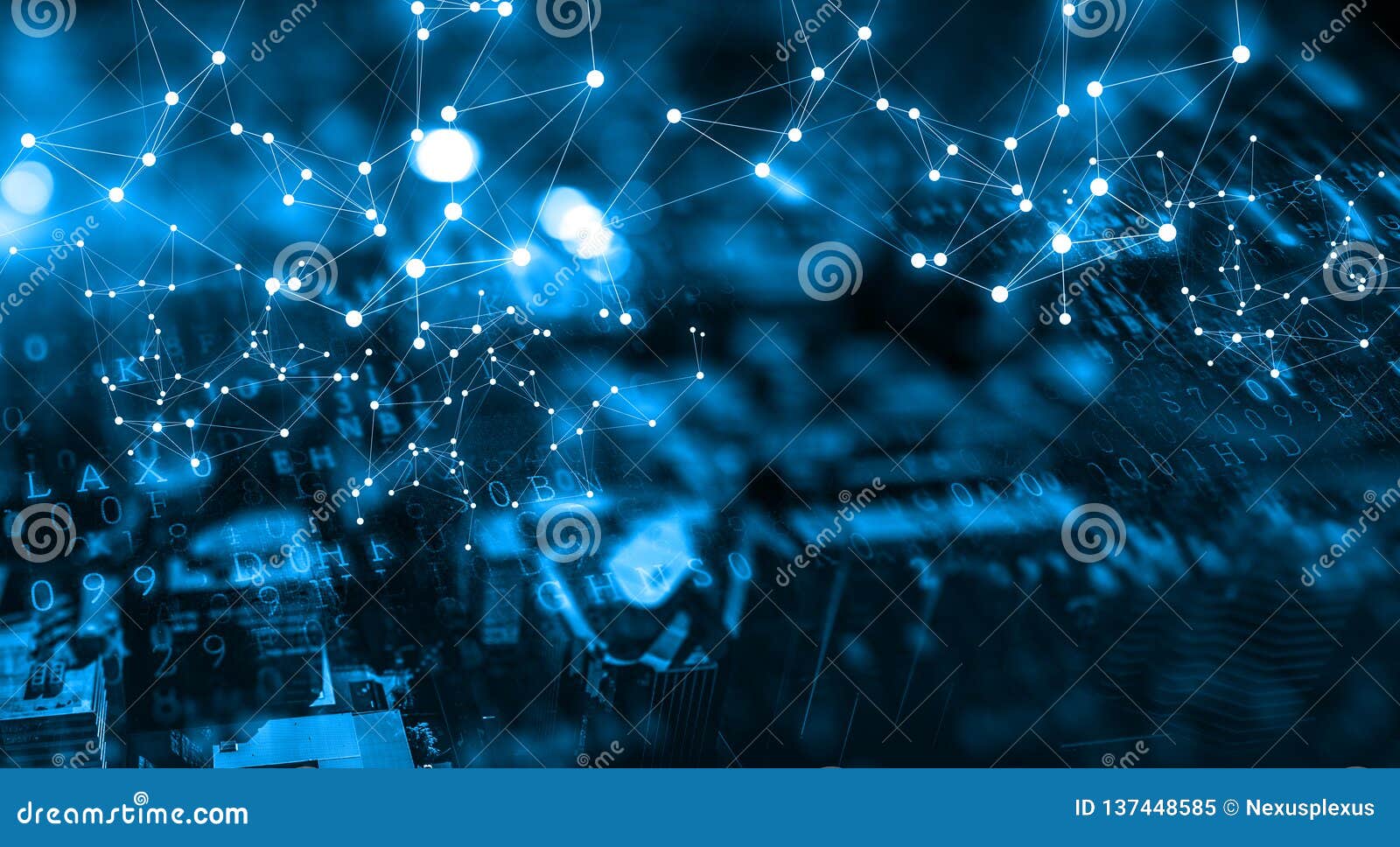 Wireless Interaction and Connection. Mixed Media Stock Illustration ...