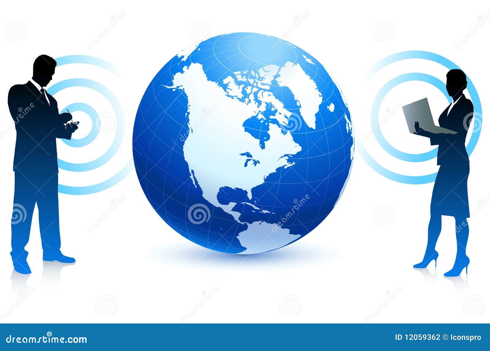 Wireless Internet Business Team Stock Illustration - Illustration of ...