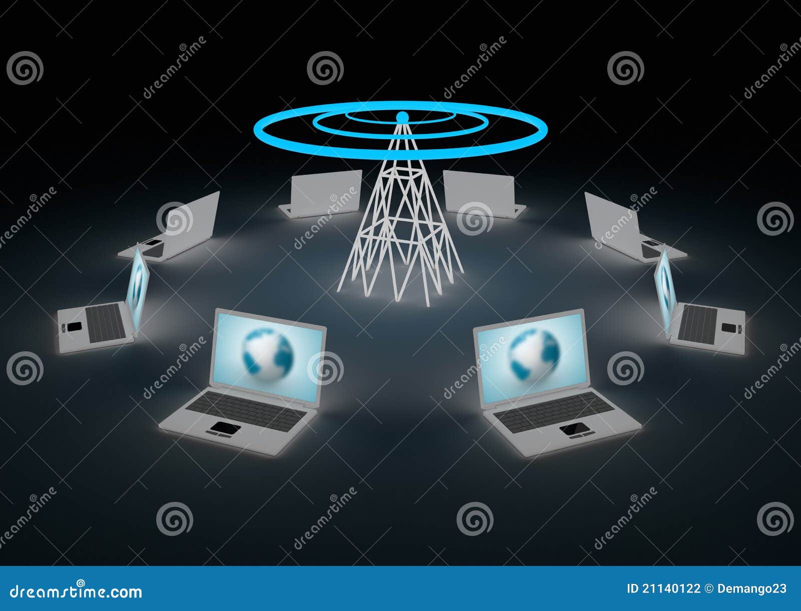 Wireless internet concept stock illustration. Illustration of wireless ...