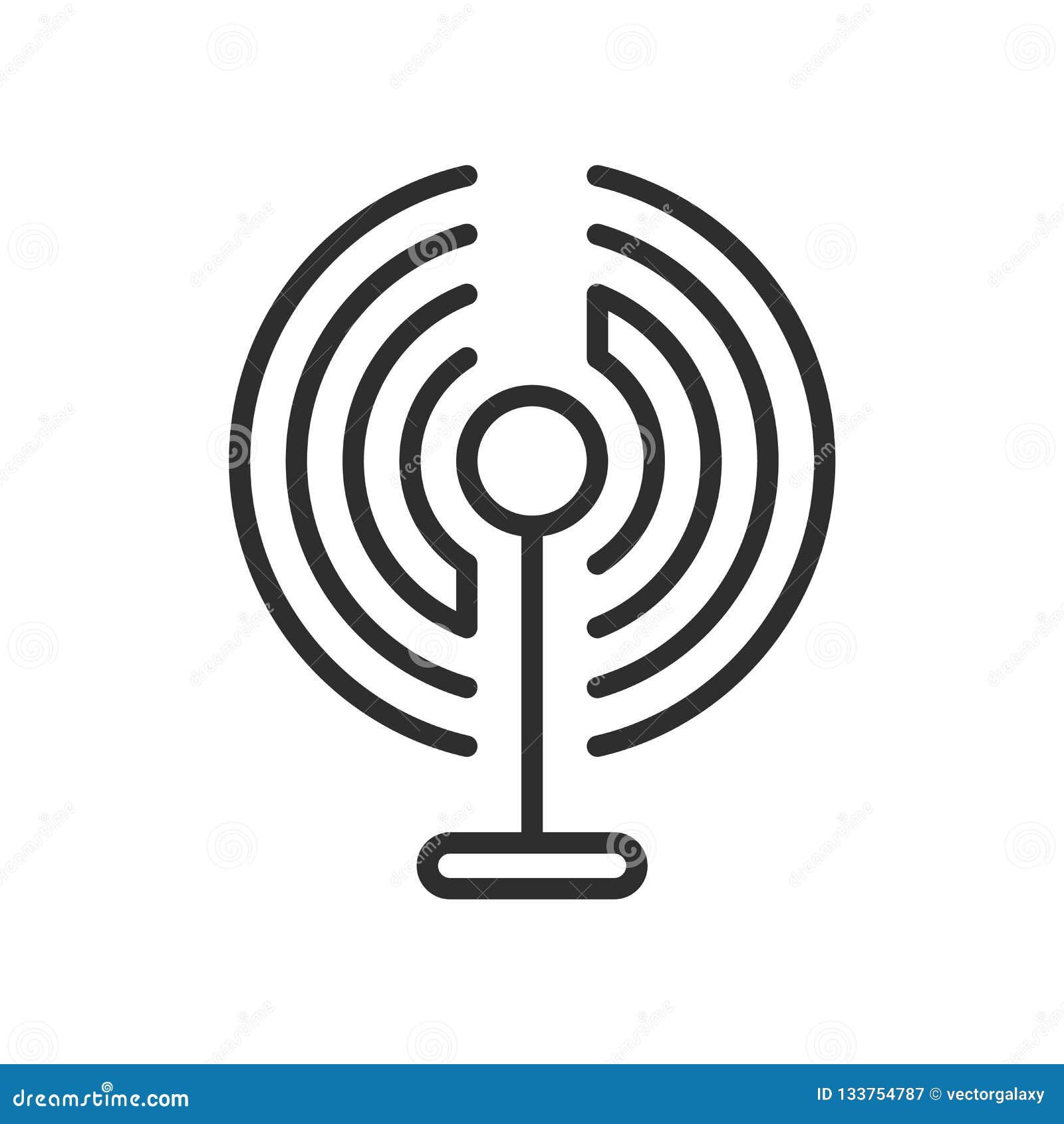 Wireless Internet Connection Icon Vector Sign and Symbol Isolate Stock ...