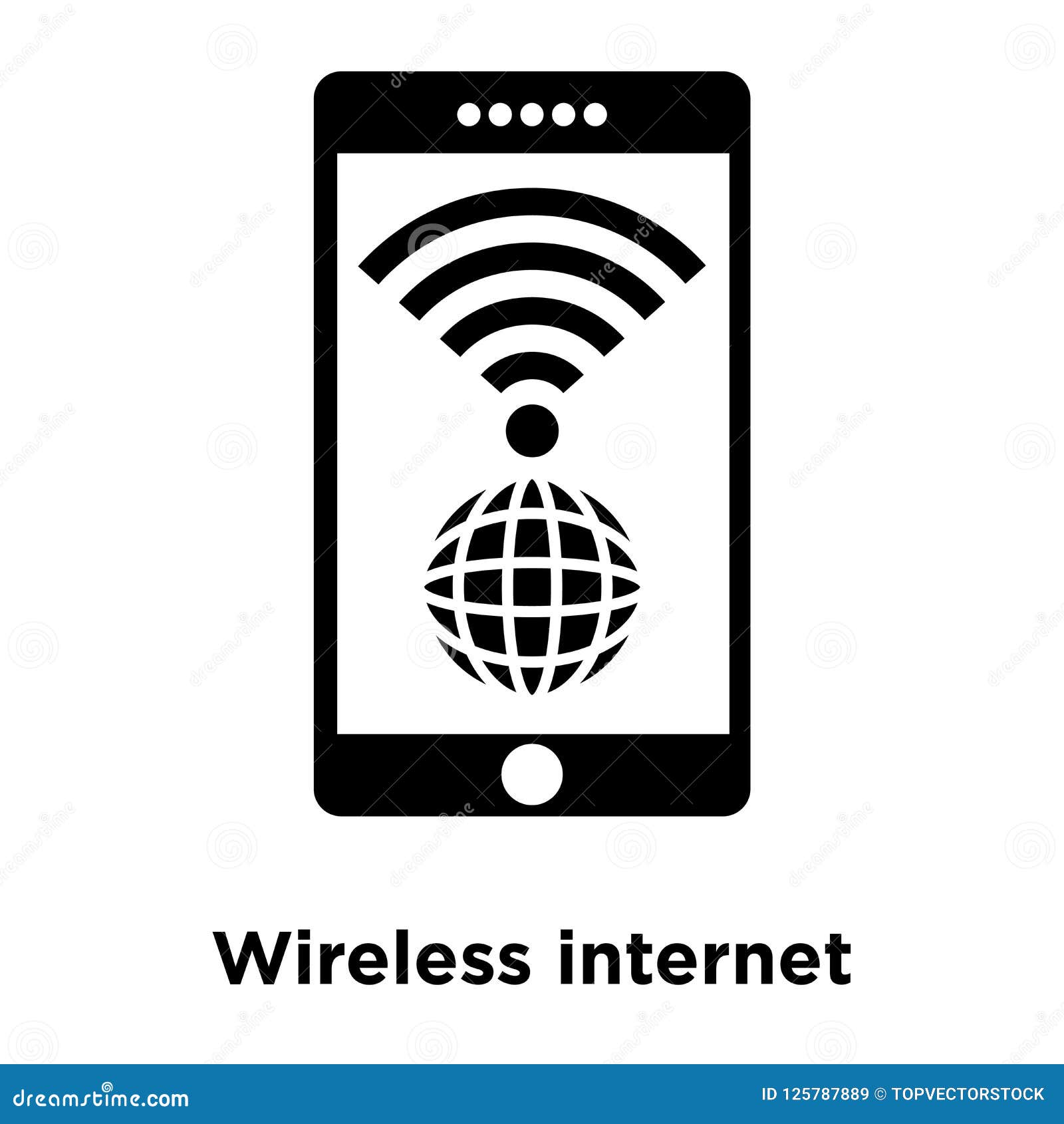 Wireless Internet Icon Vector Isolated On White Background, Logo Stock ...