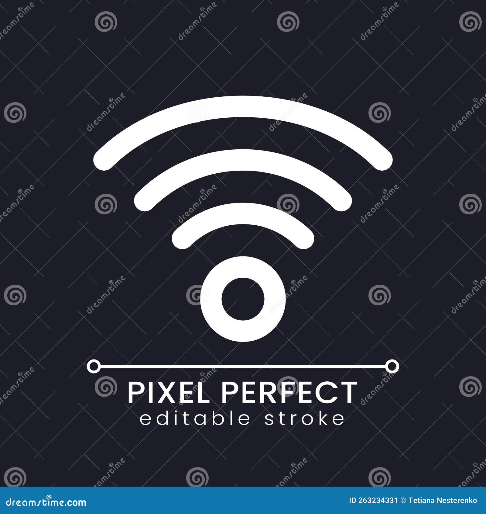 Wireless Internet Pixel Perfect White Linear Ui Icon for Dark Theme ...