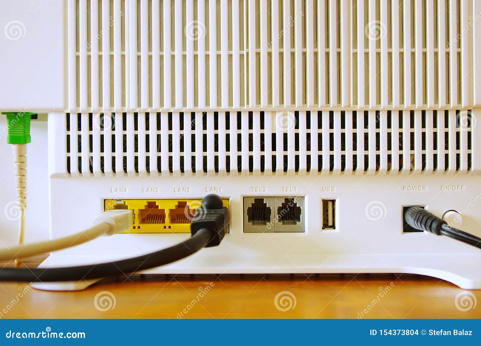 Wireless Internet Router with Connecting Cables, Fiber Optic Internet ...