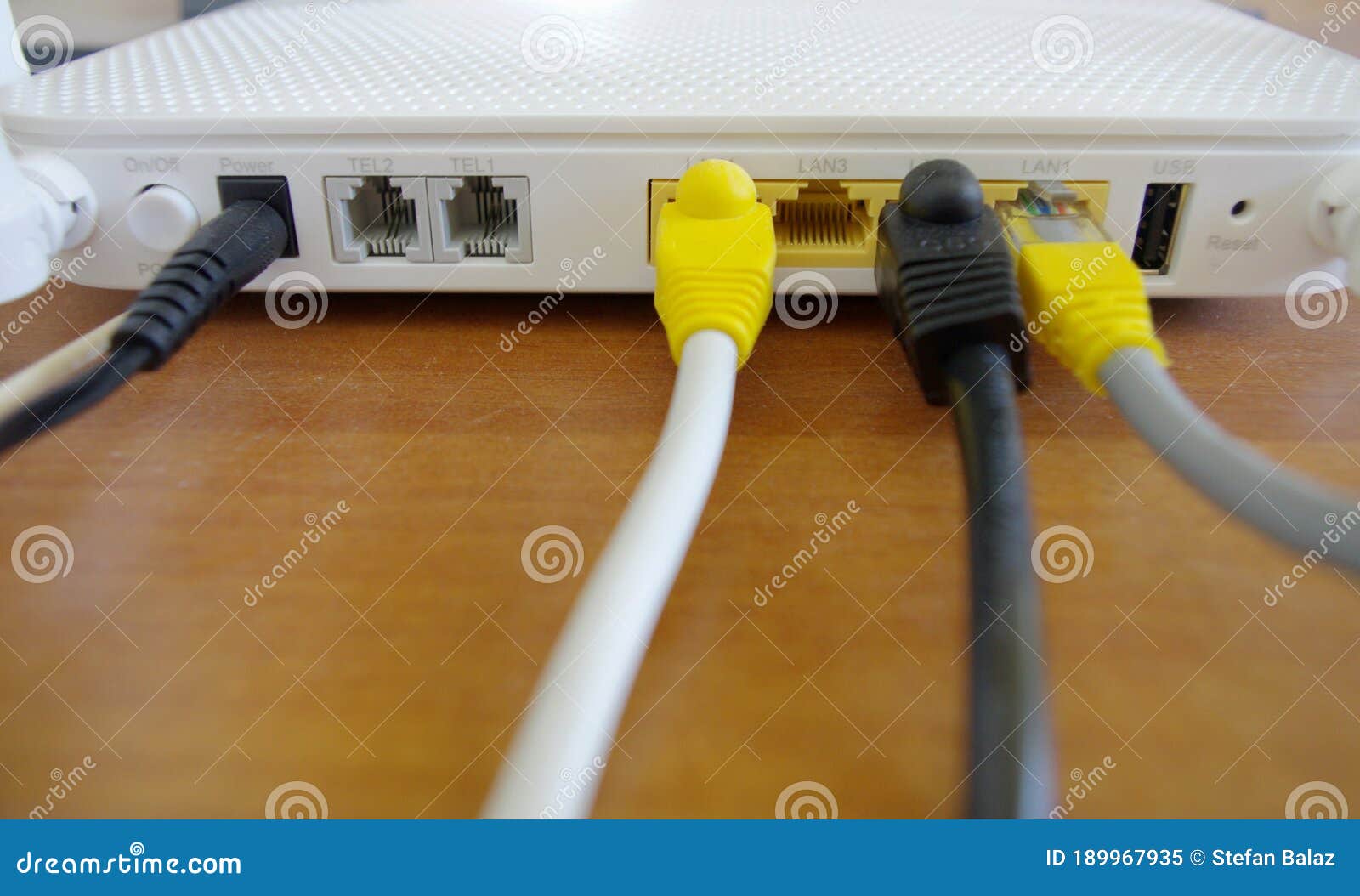 Wireless Internet Router with Connecting Cables, Fiber Optic Internet ...