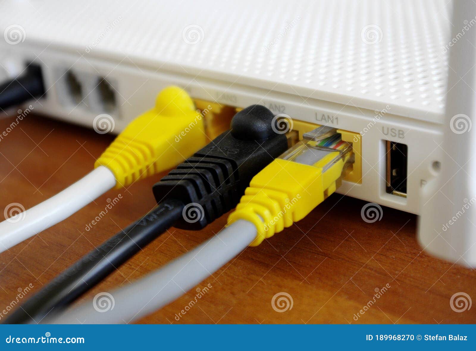 Wireless Internet Router with Connecting Cables, Fiber Optic Internet ...