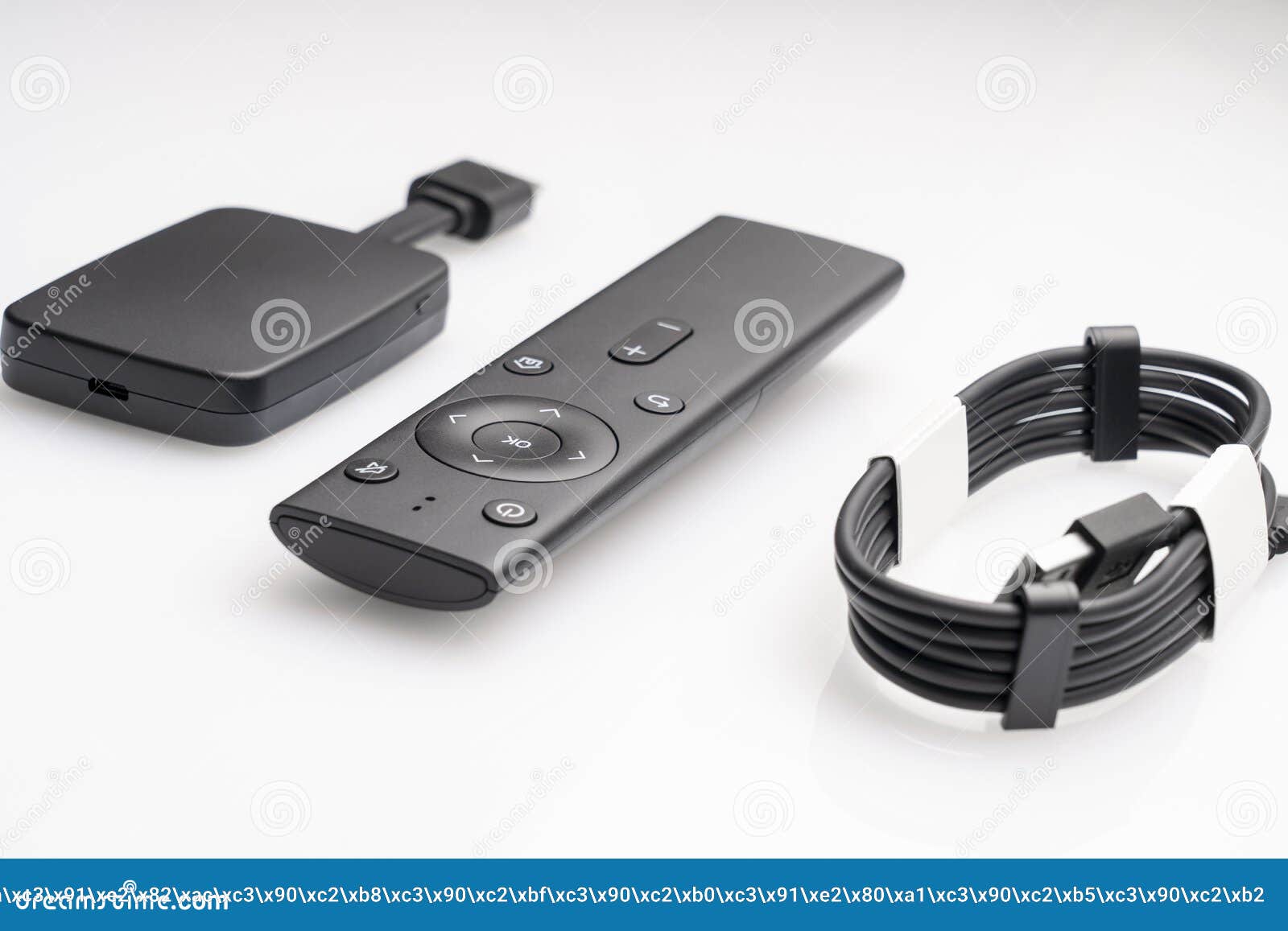 Wireless Internet TV Set, Set-top Box and Modern Remote Control Stock ...