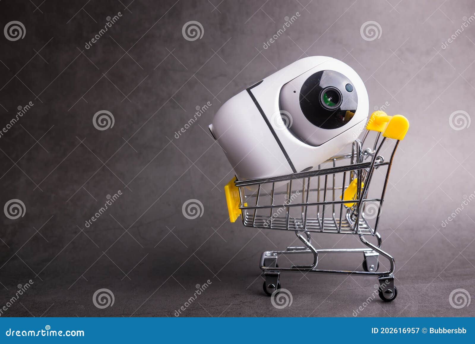 Wireless Ip Camera Surveillance in Shopping Cart Stock Image - Image of ...