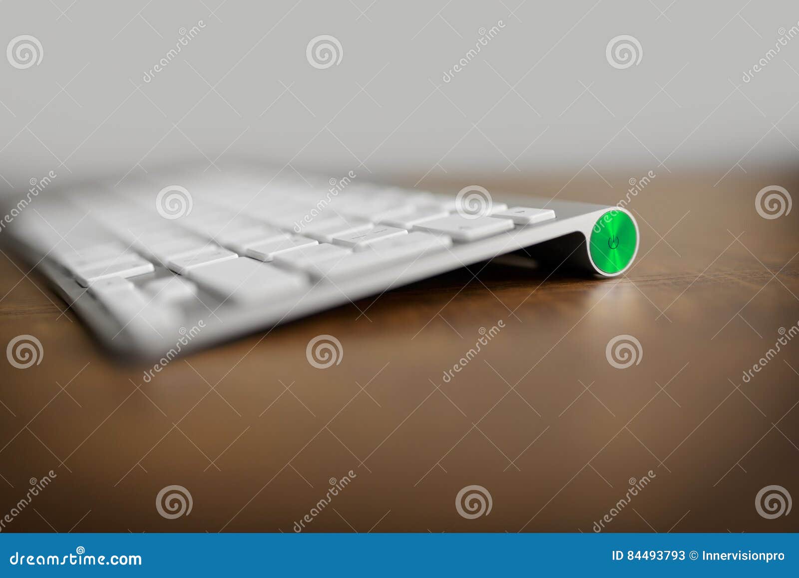 Wireless Keyboard on the Desk Stock Image - Image of space, electronic ...