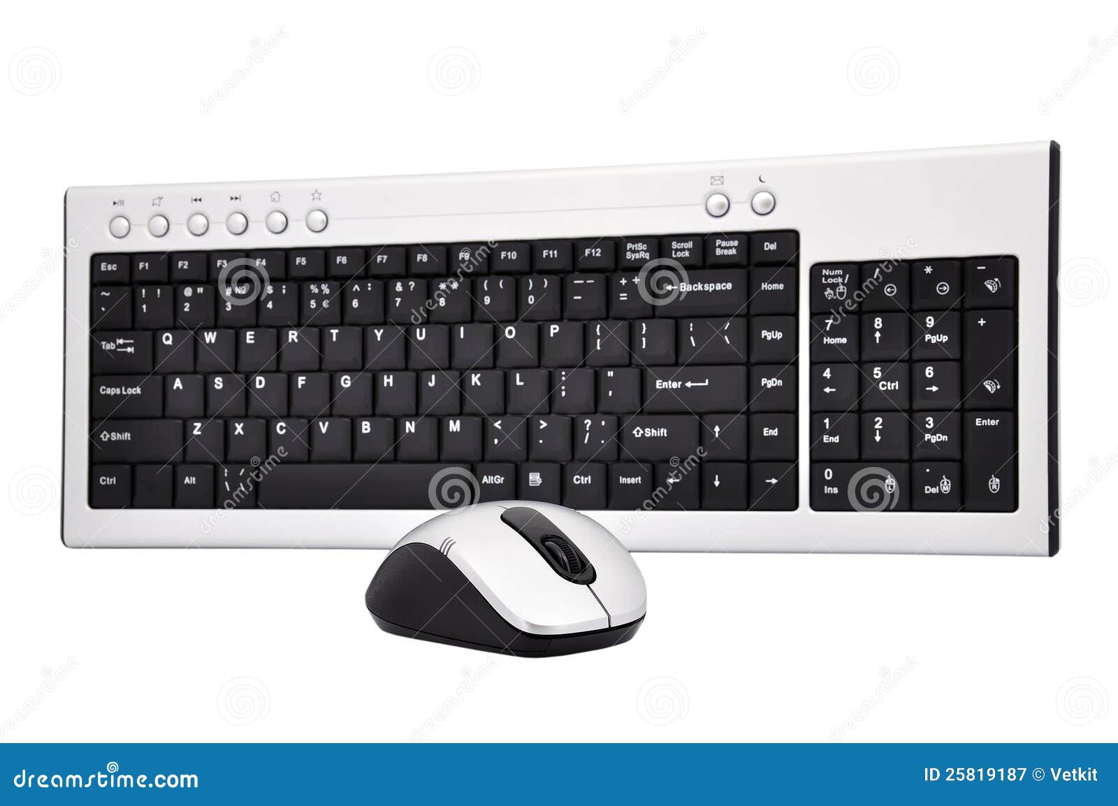 Wireless Keyboard and Mouse Stock Image - Image of device, personal ...