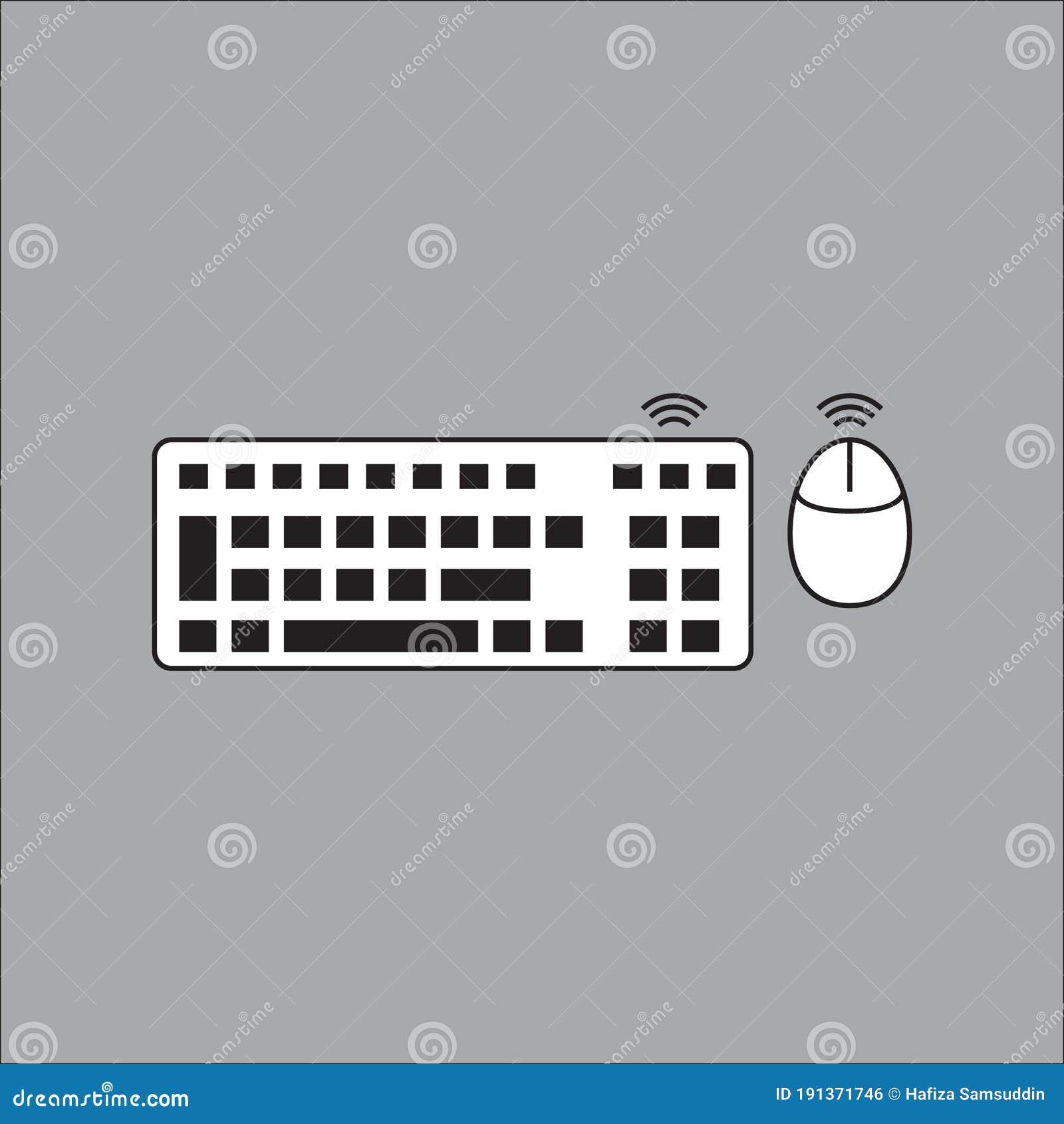 Wireless Keyboard and Mouse. Vector Illustration Decorative Design ...