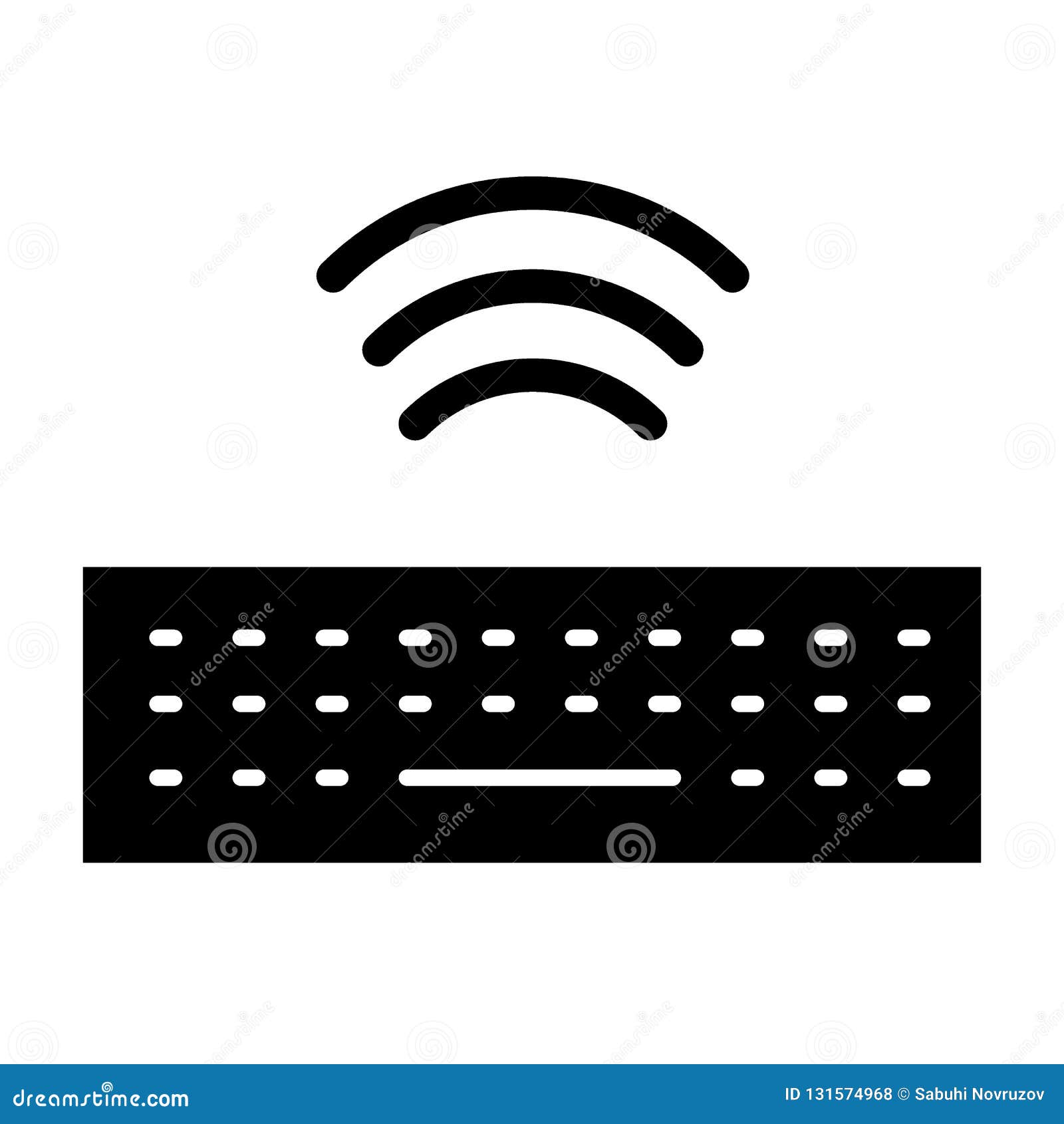 Wireless Keyboard Solid Icon. Key Vector Illustration Isolated on White ...