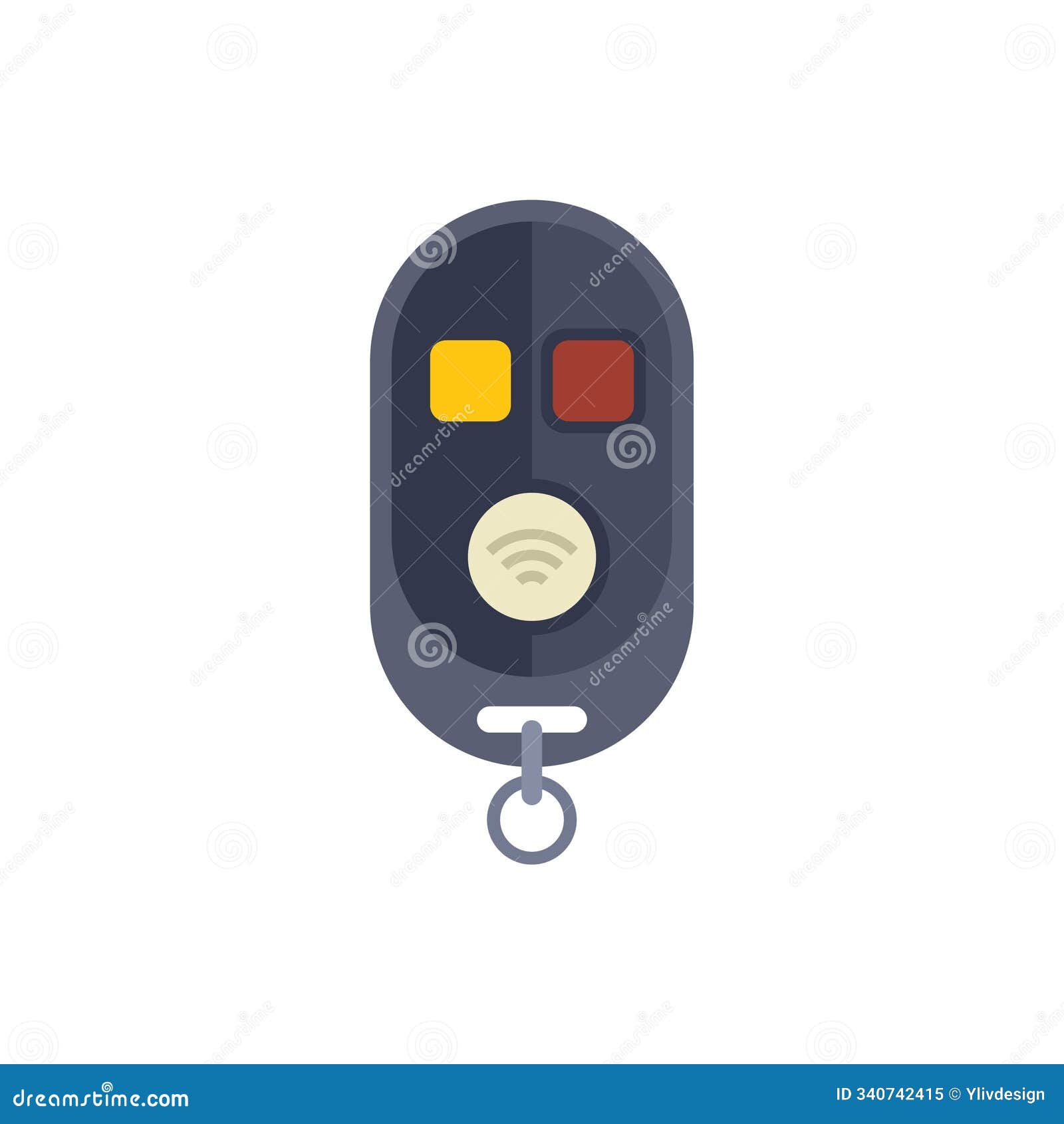 Wireless Keyless Remote Control with Buttons and Ring Hanging Down ...