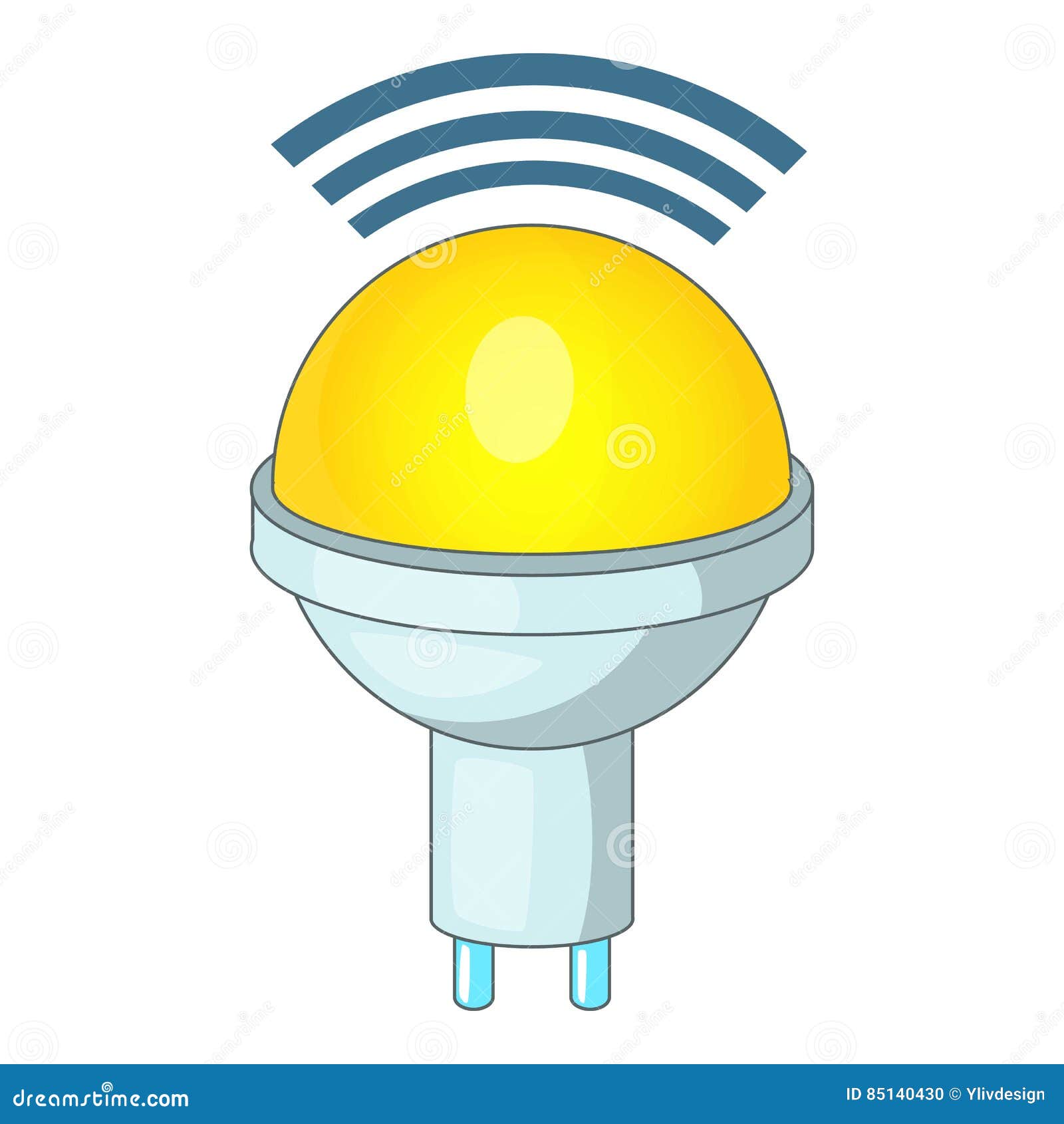 Wireless LED Light Icon, Cartoon Style Vector Illustration ...