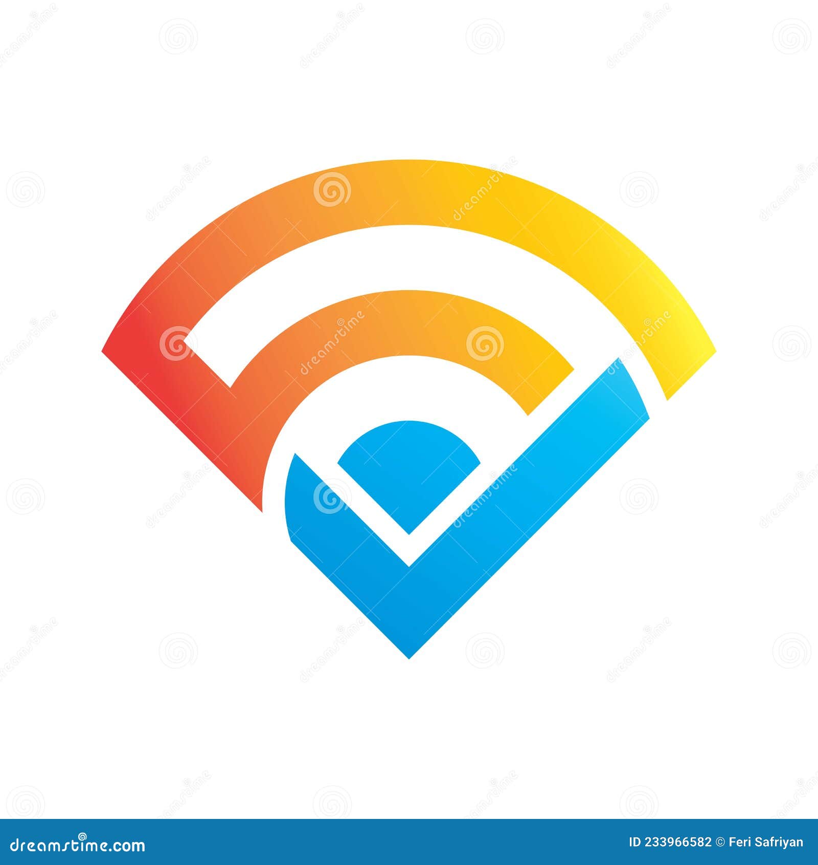Wireless logo template stock vector. Illustration of communication ...