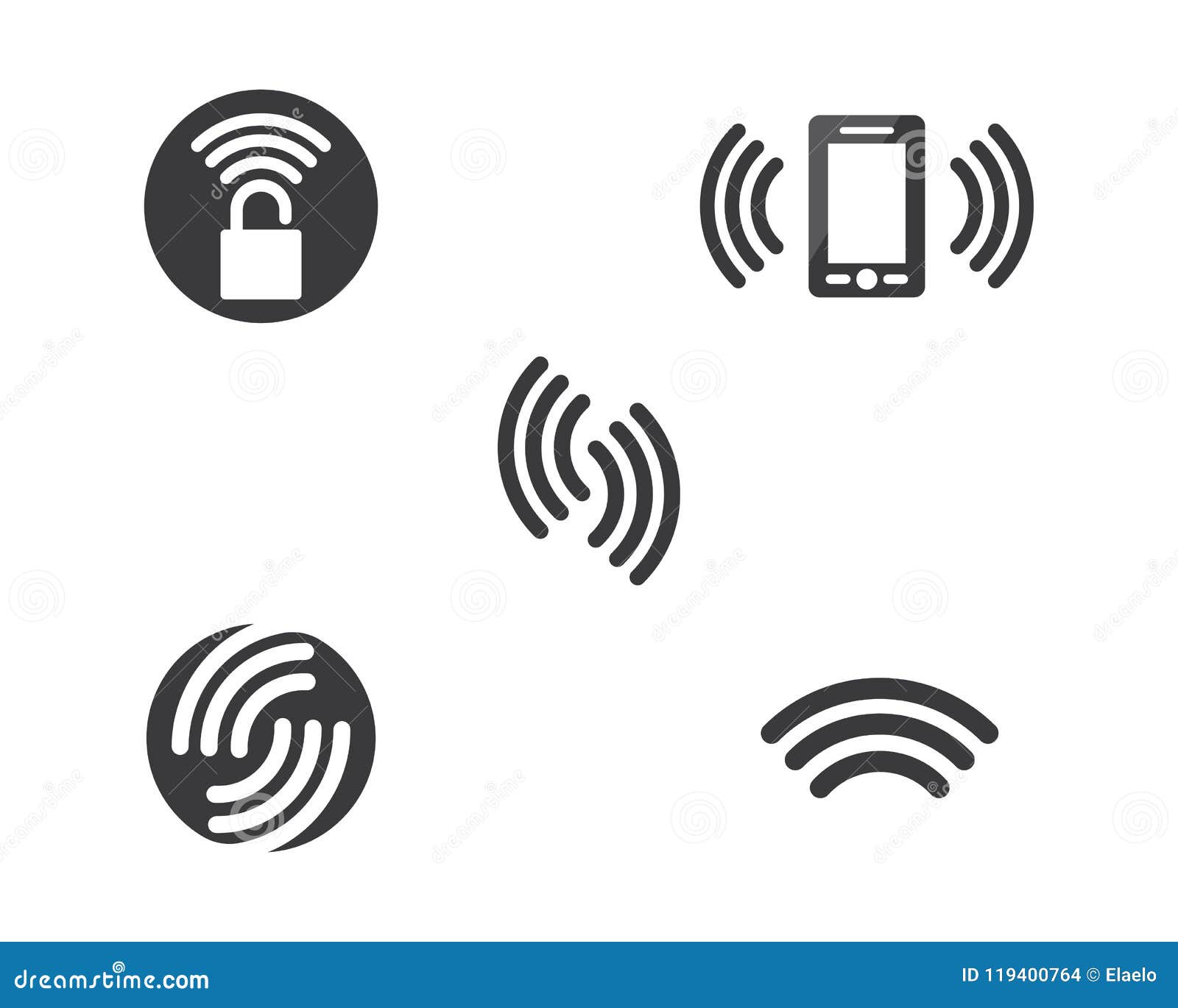 Wireless Logo Template Vector Icon Stock Vector - Illustration of ...