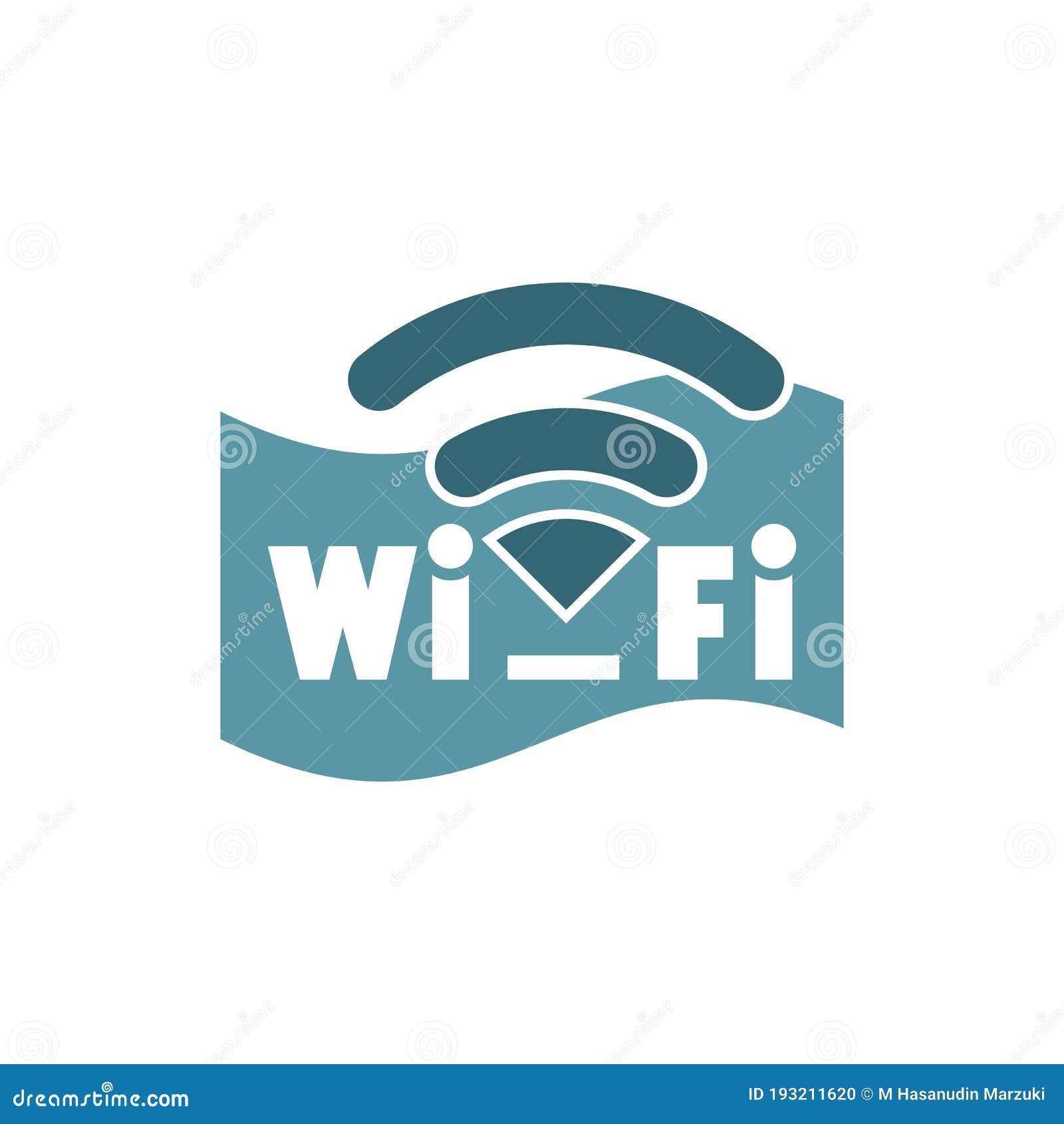 Wireless Logo Template stock vector. Illustration of connection - 193211620