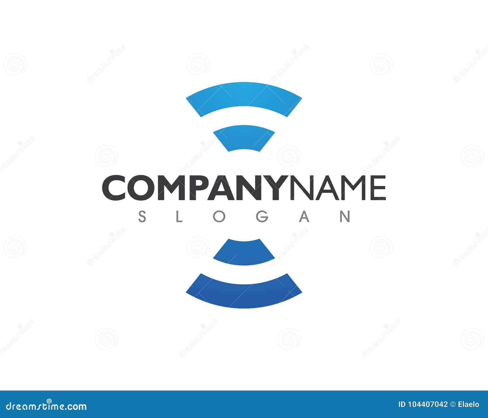 Wireless Logo Template stock vector. Illustration of mobile - 104407042