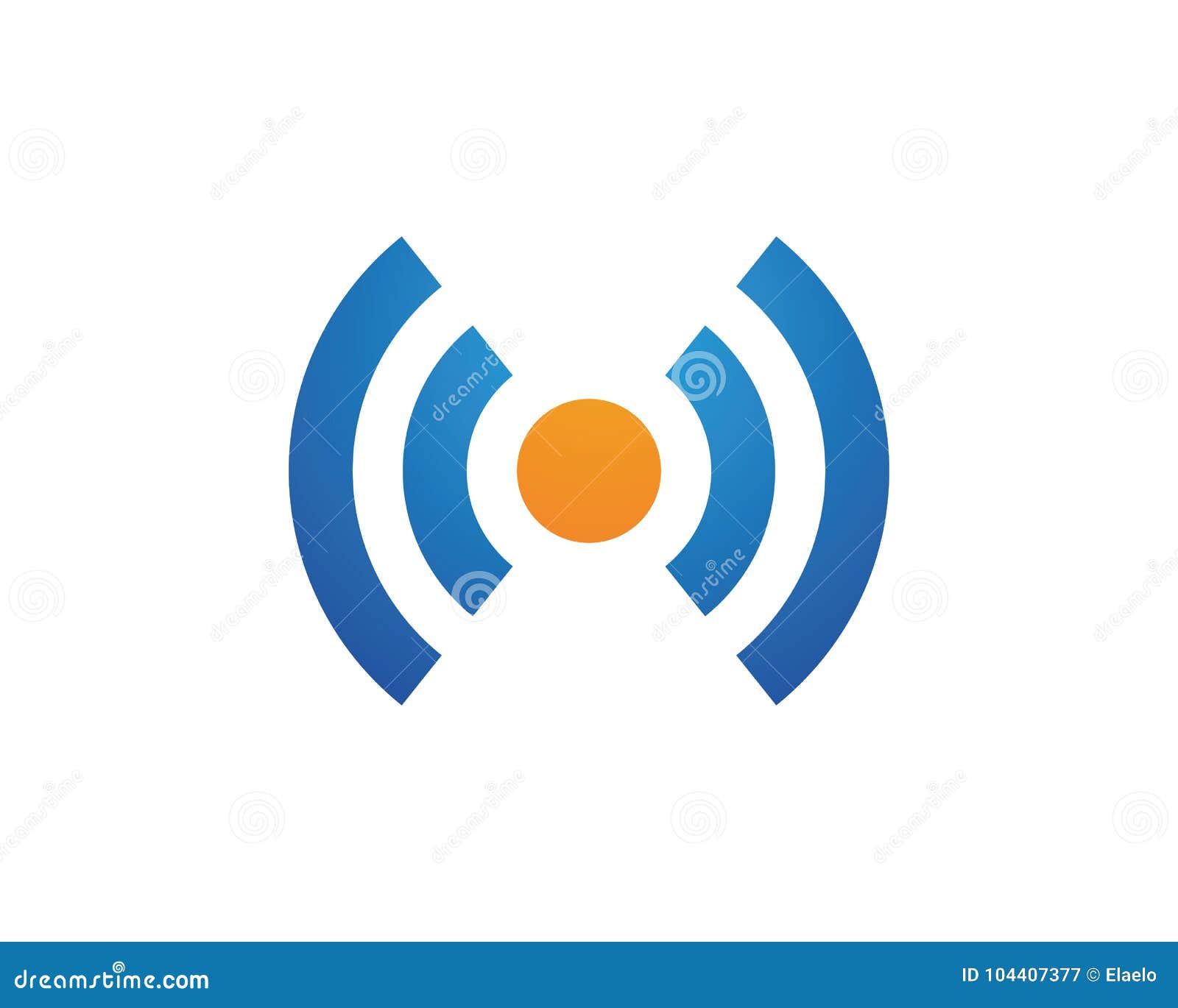 Wireless Logo Template stock vector. Illustration of mobile - 104407377
