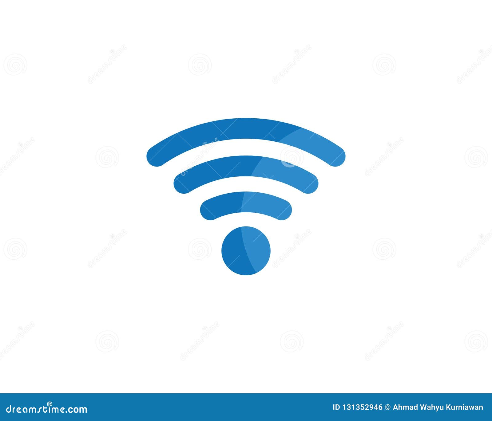 Wireless Logo Template stock vector. Illustration of data - 131352946