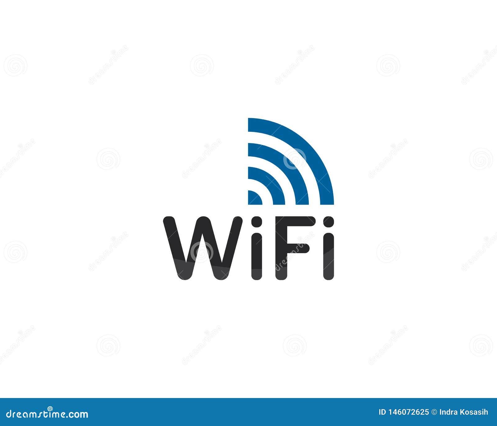 Wireless Logo Template stock vector. Illustration of wave - 146072625