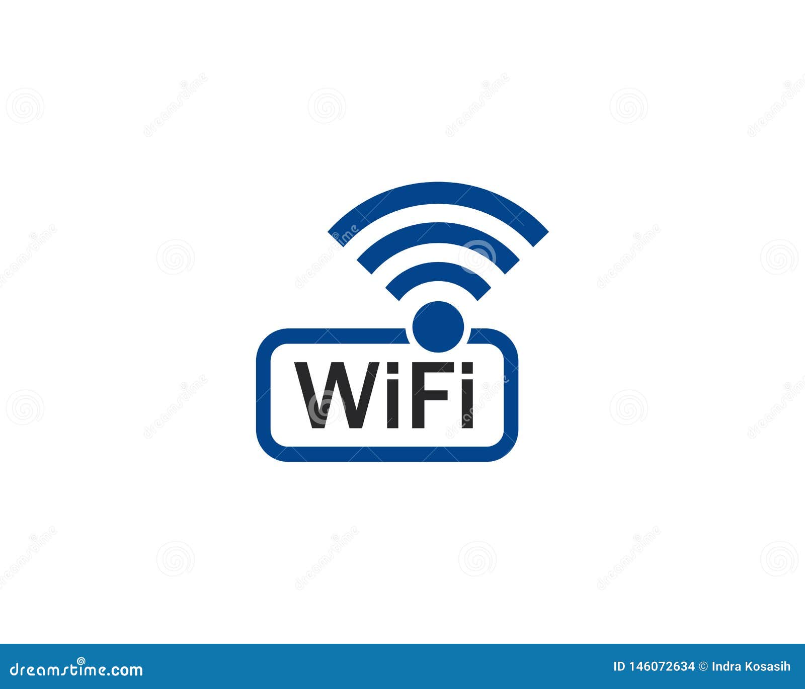 Wireless Logo Template stock vector. Illustration of global - 146072634