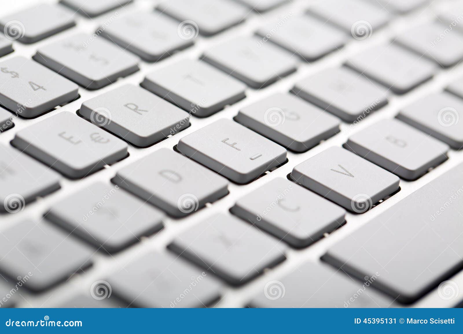Wireless Metallic Keyboard stock image. Image of computer - 45395131