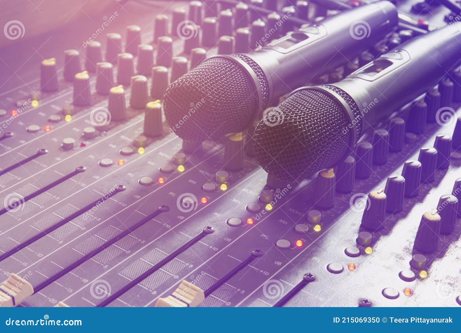 Wireless Microphone in the Control Room.Online Conference / Study ...