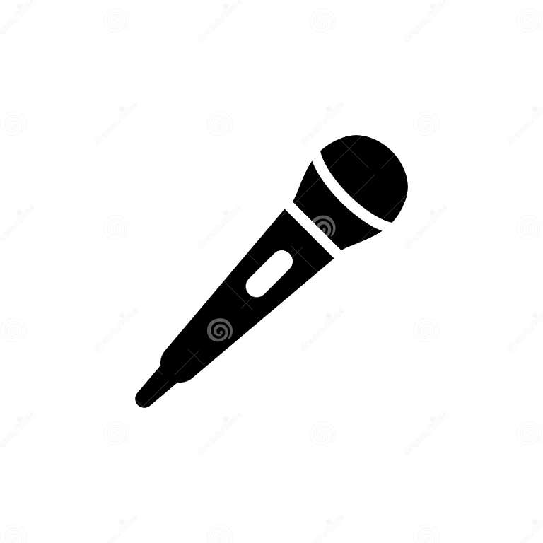 Wireless Microphone Icon Flat Vector Design Stock Vector - Illustration ...