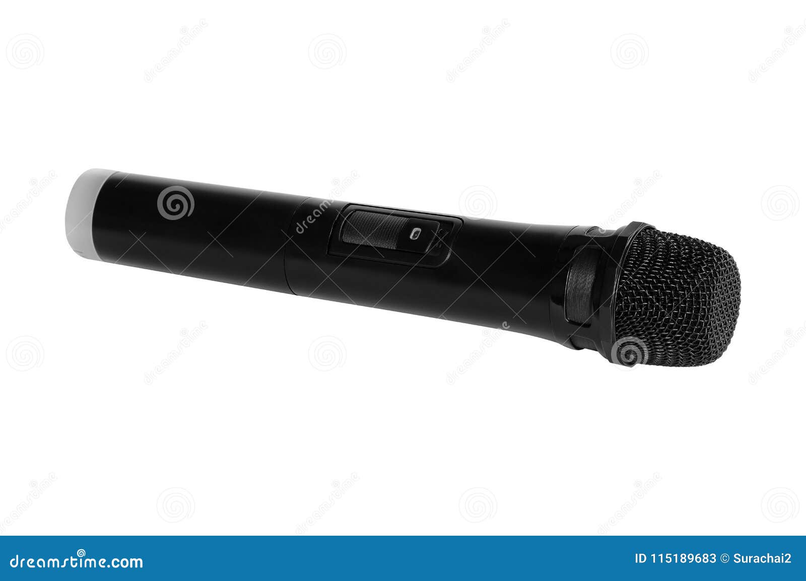 Wireless Microphone Isolated on White Stock Image - Image of microphone ...