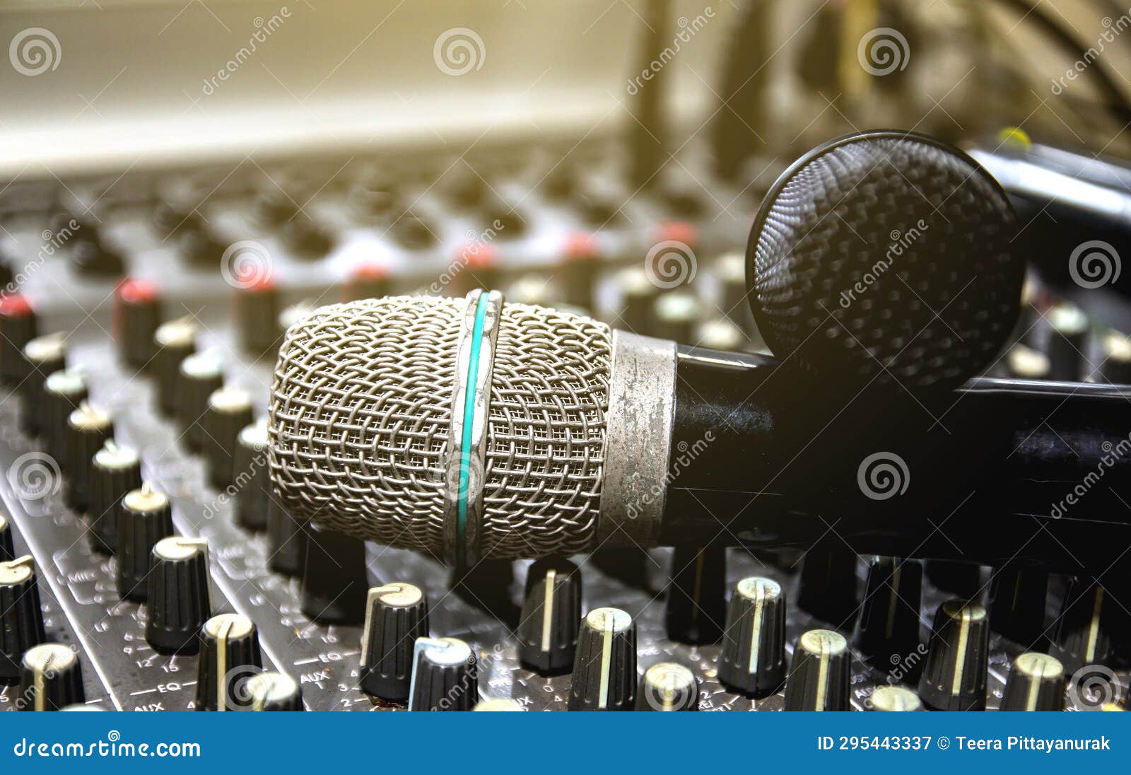 Wireless Microphone is Placed in the Control Room and Records Sound ...