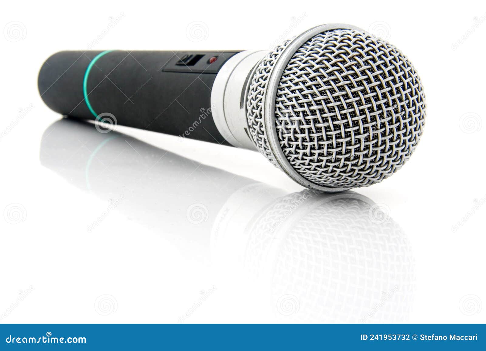 Wireless Microphone with White Background Stock Photo - Image of talk ...