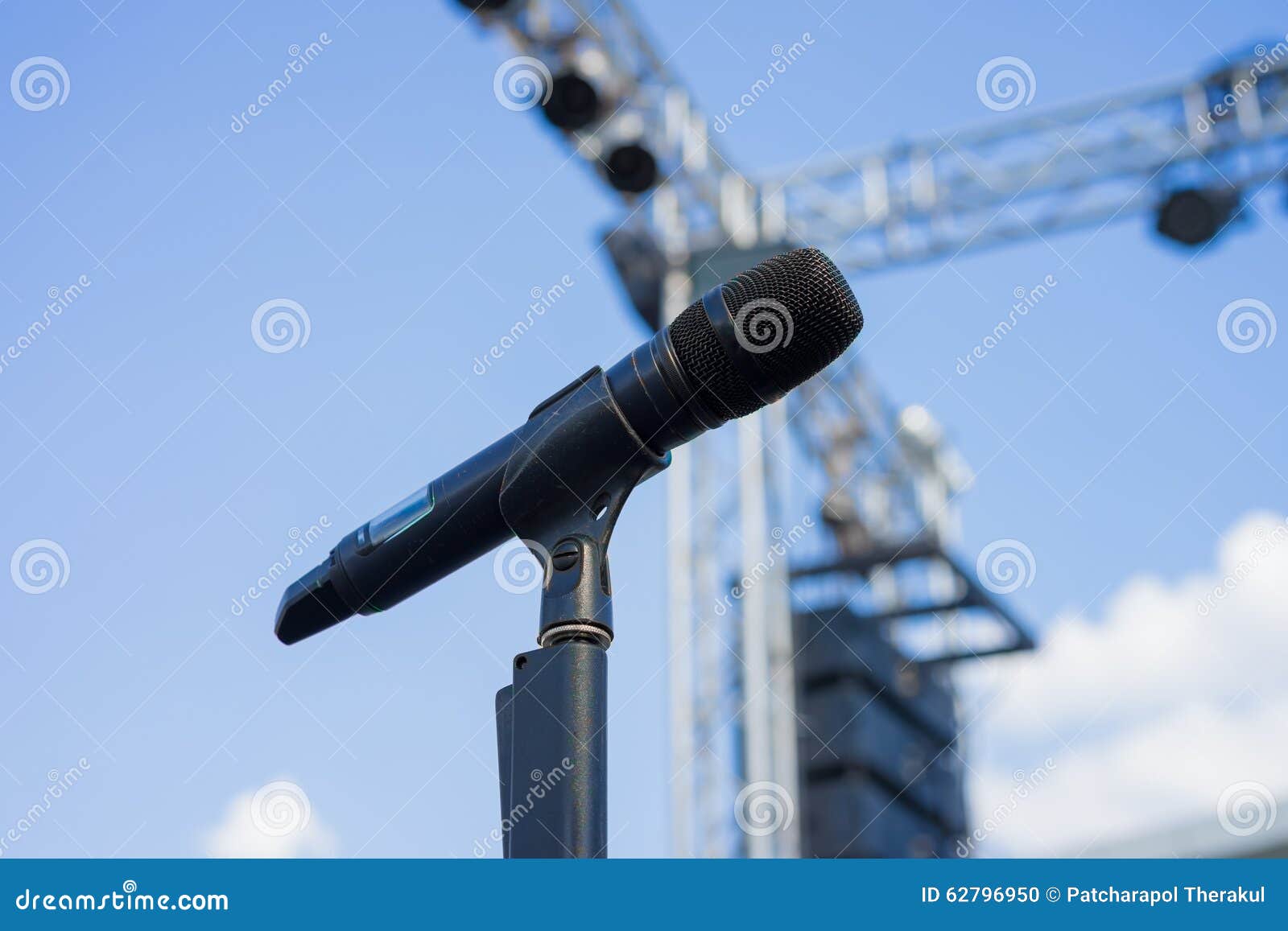 Wireless Microphone Stand on the Venue Stock Photo - Image of ...