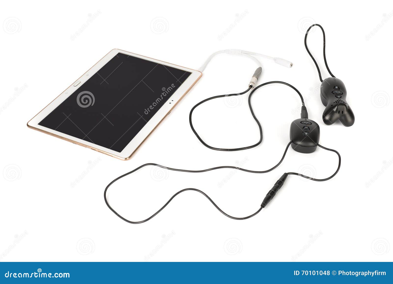 Wireless Microphone System Connected To Powered Tablet Stock Photos ...