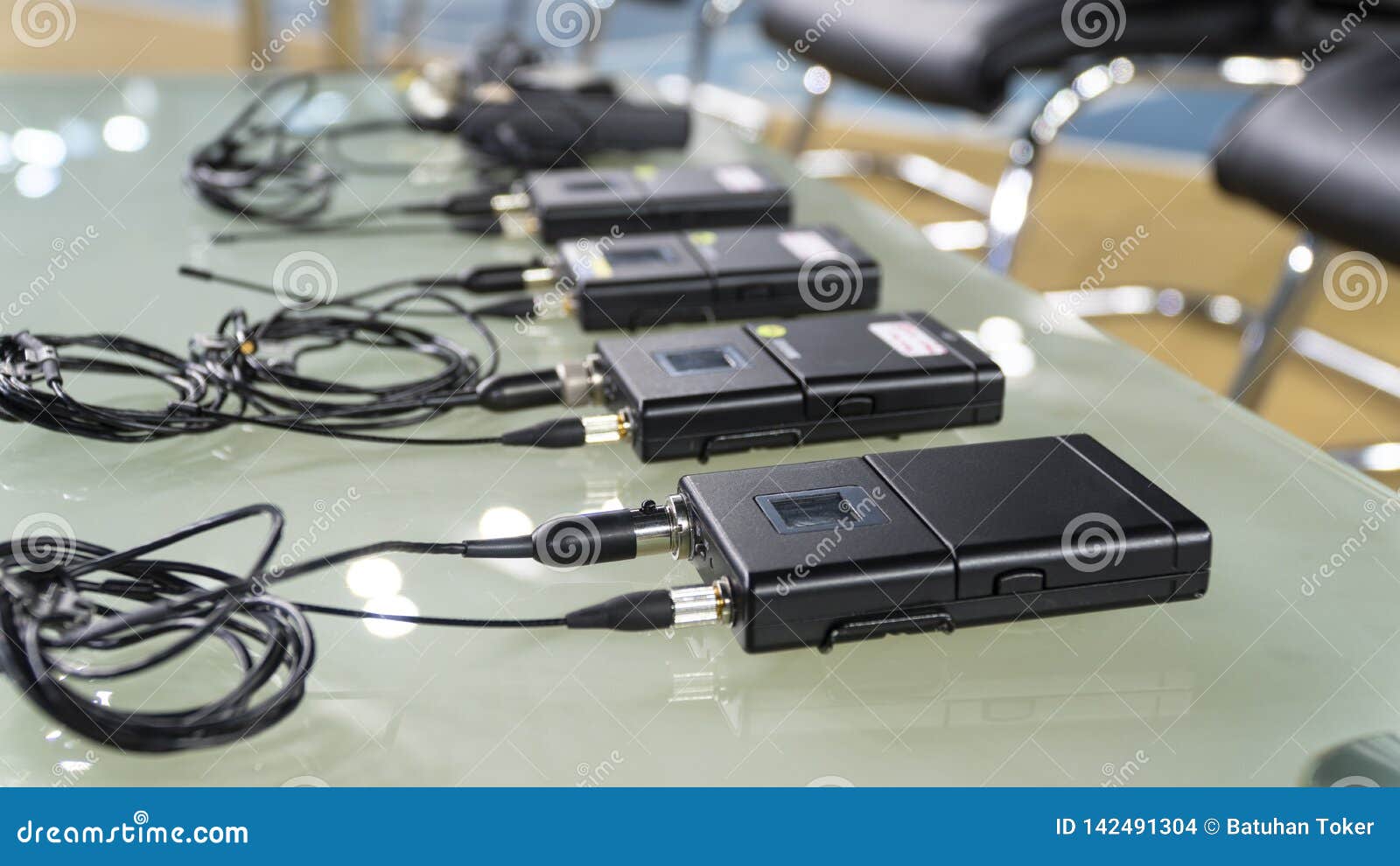 Wireless Microphone Transmitter and Wireless Microphone Stock Photo ...