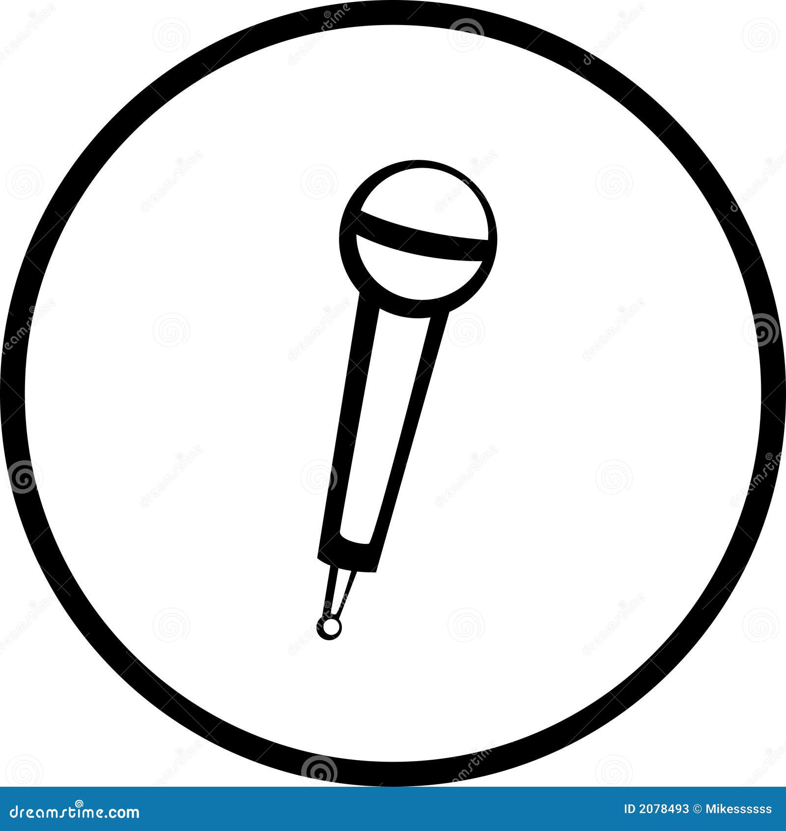 Wireless Microphone Vector Illustration Stock Vector - Illustration of ...