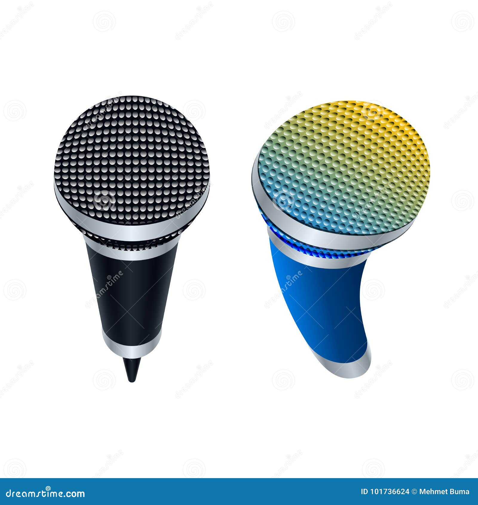 Wireless Microphones, Illustration Stock Vector - Illustration of ...