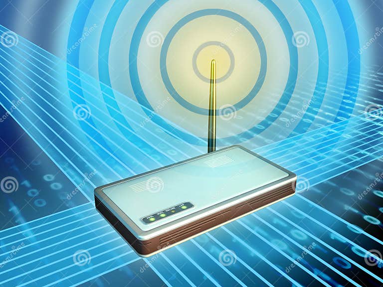 Wireless modem stock illustration. Illustration of adsl - 15200928