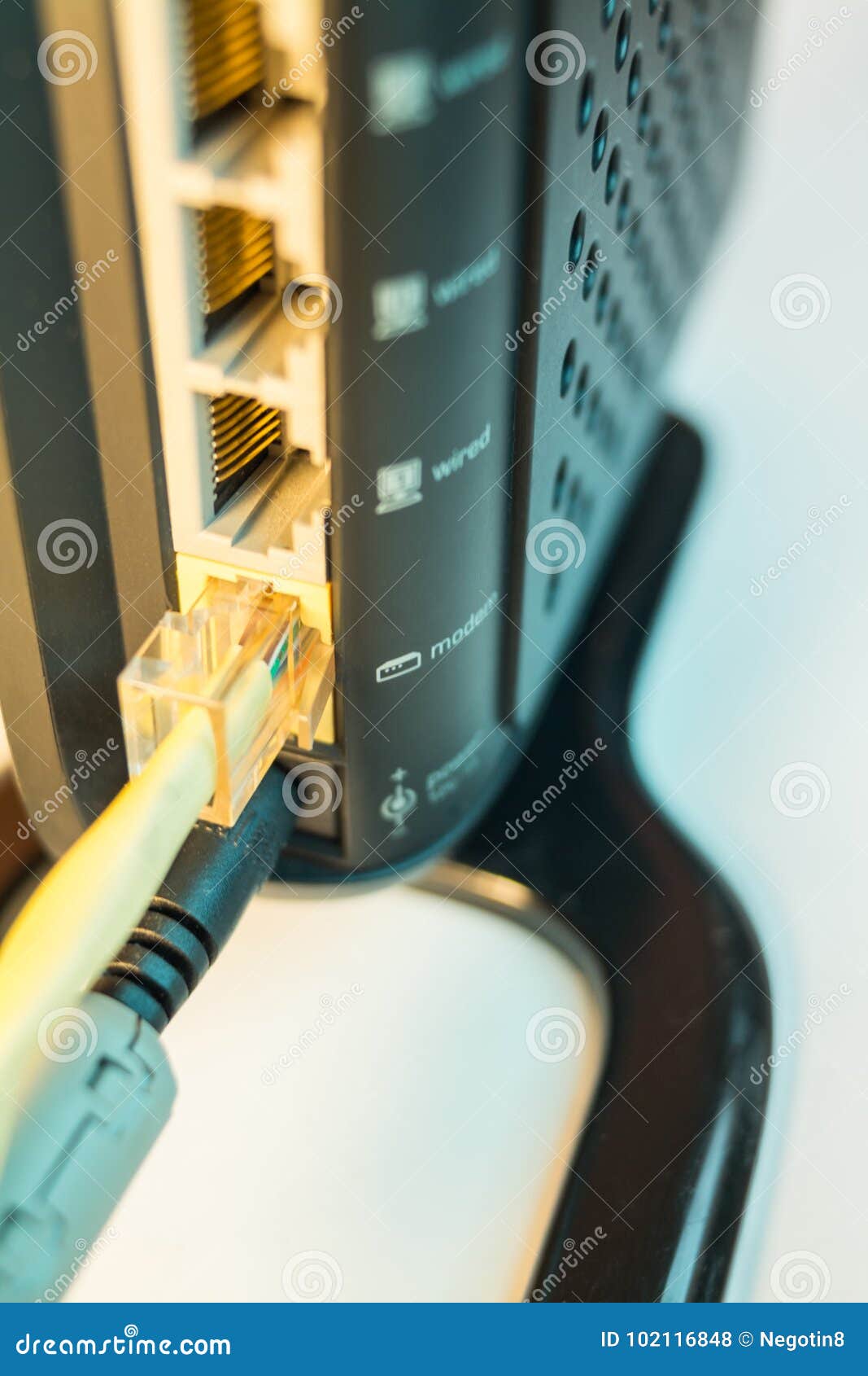 Wireless Modem back stock photo. Image of modem, close - 102116848