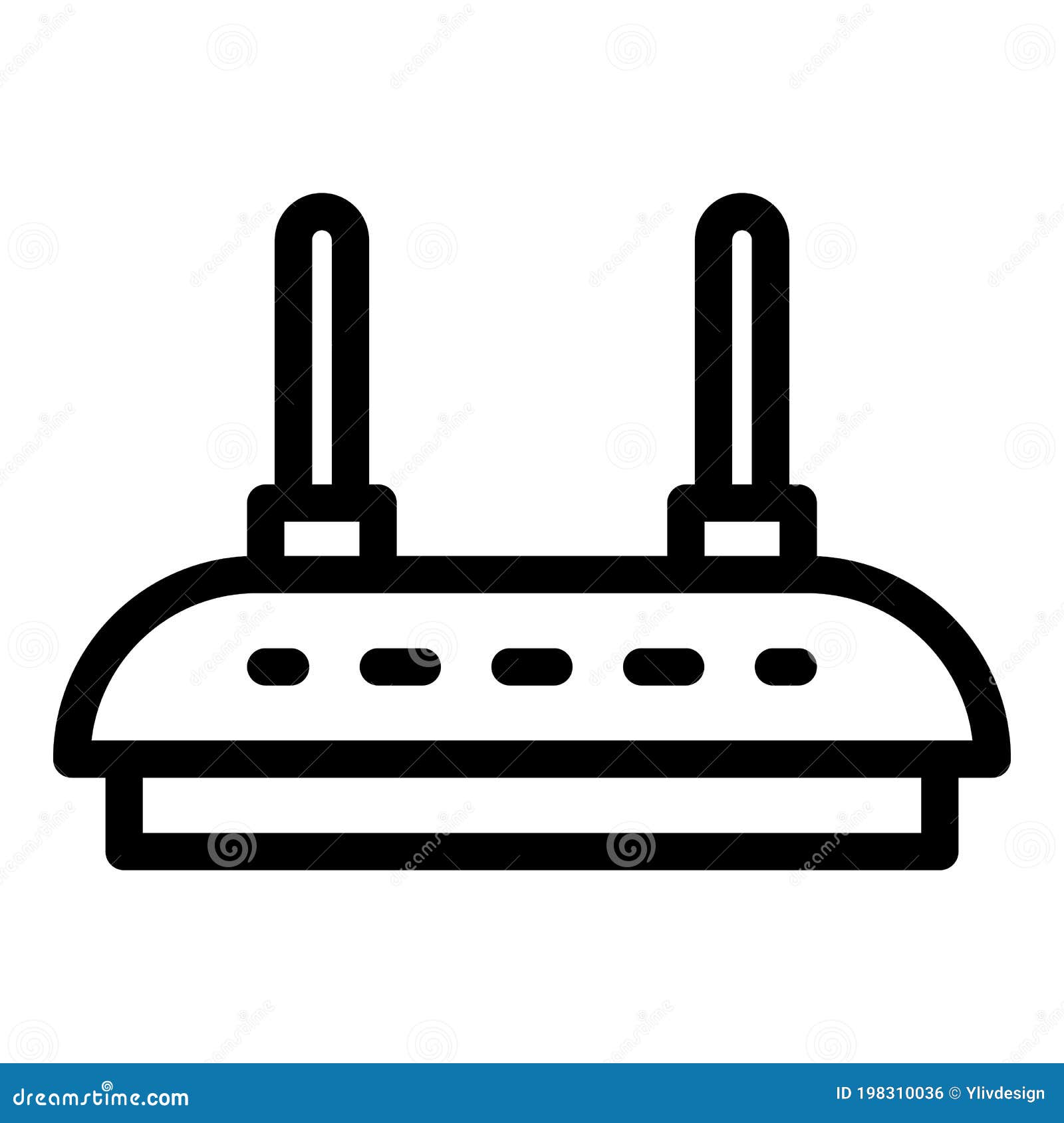 Wireless Modem Icon, Outline Style Stock Vector - Illustration of ...