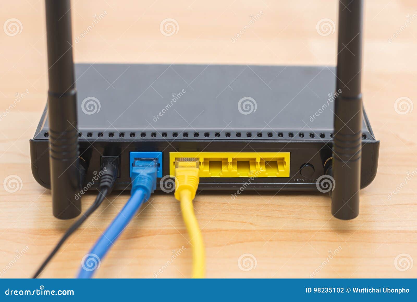 Modem Router Switch With RJ45 Ethernet Plug Ports Royalty-Free Stock ...