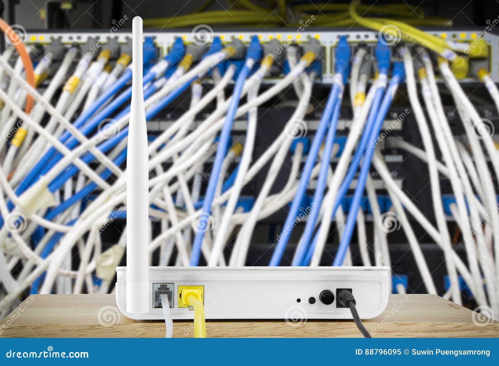 A Cable For Connecting The Internet Is Routed Through The Baseboard ...