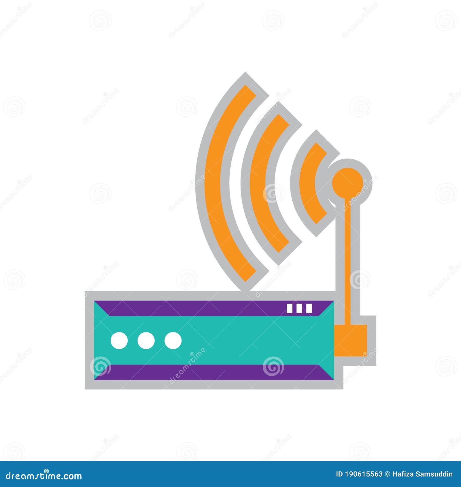 Wireless Modem. Vector Illustration Decorative Design Stock Vector ...