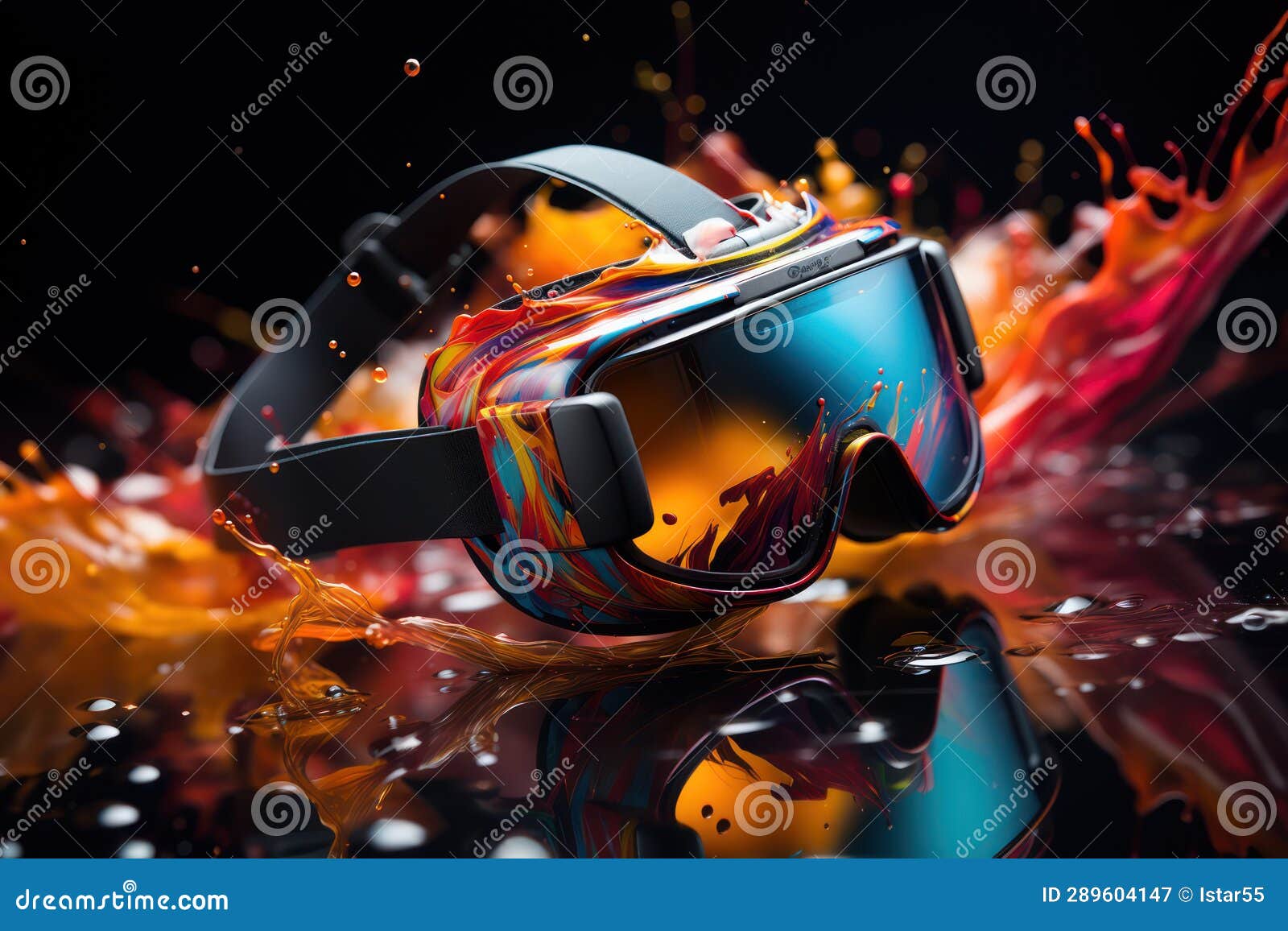Wireless Modern Virtual Reality Headset AI Generated Stock Image ...
