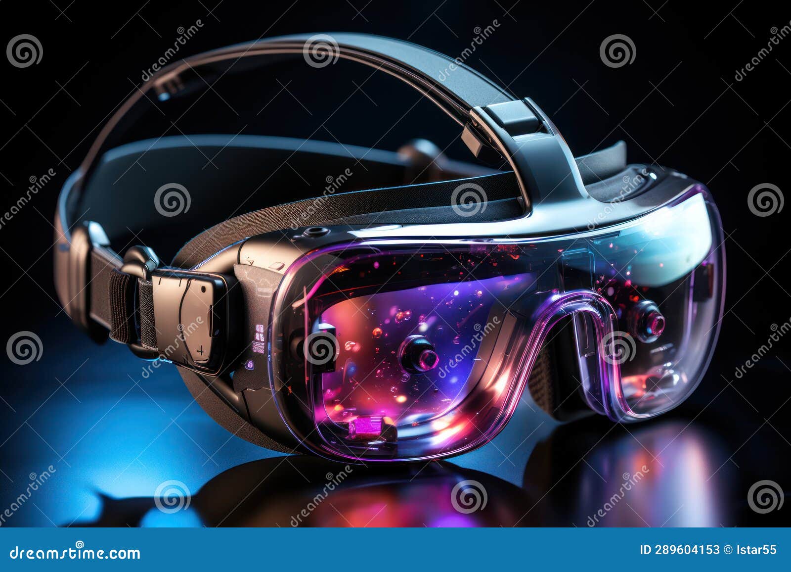 Wireless Modern Virtual Reality Headset AI Generated Stock Image ...