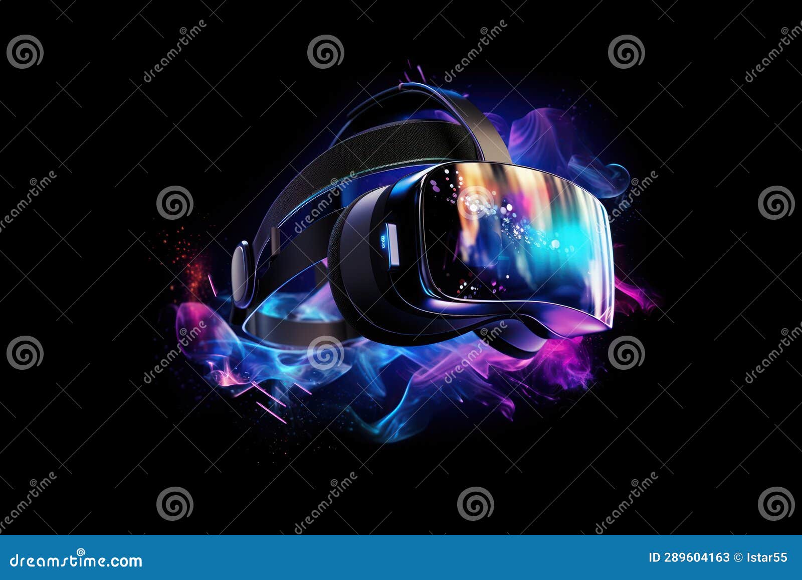Wireless Modern Virtual Reality Headset AI Generated Stock Image ...