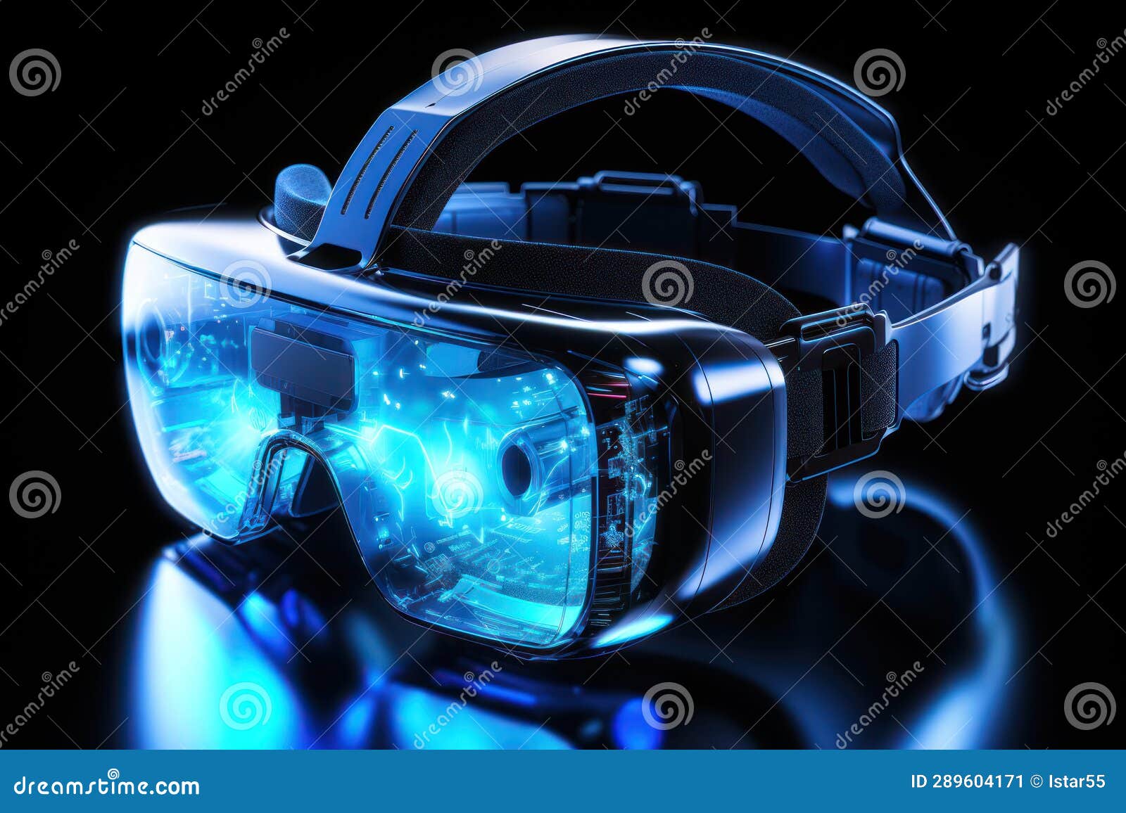 Wireless Modern Virtual Reality Headset AI Generated Stock Image ...
