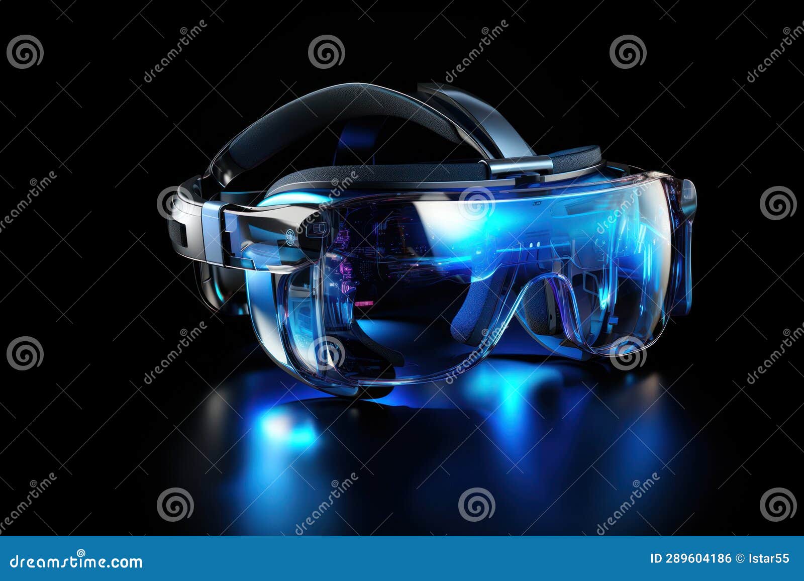 Wireless Modern Virtual Reality Headset AI Generated Stock Illustration ...