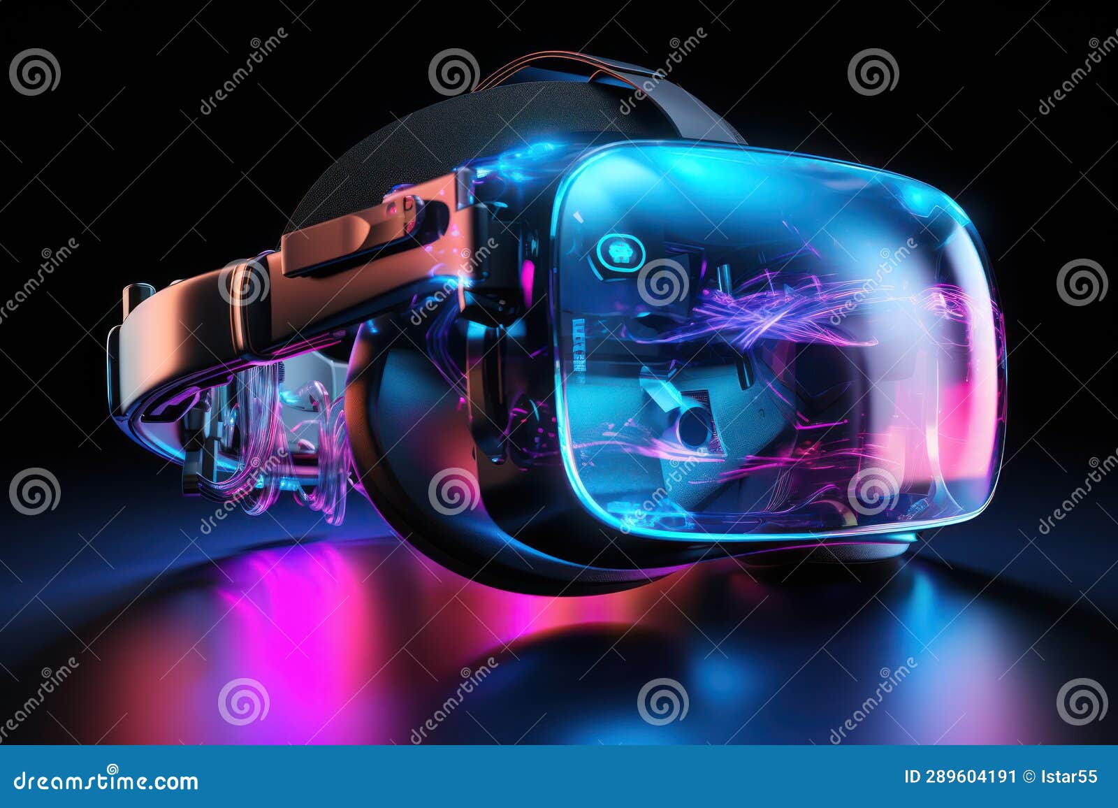 Wireless Modern Virtual Reality Headset AI Generated Stock Image ...