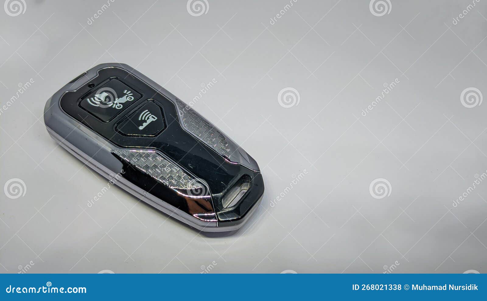 Wireless Motorcycle Smart Key on White Background. Keyless Remote Key ...