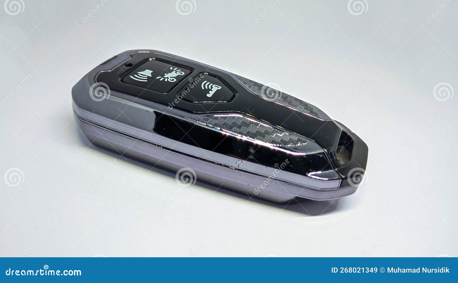 Wireless Motorcycle Smart Key on White Background. Keyless Remote Key ...